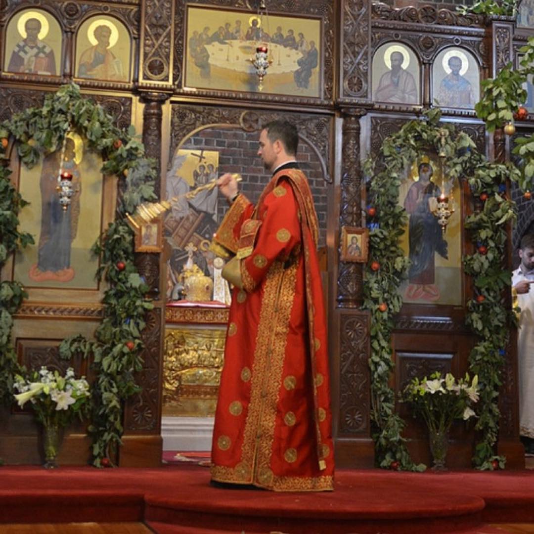deacon censing iconostasis – Saint Ann Melkite Catholic Church
